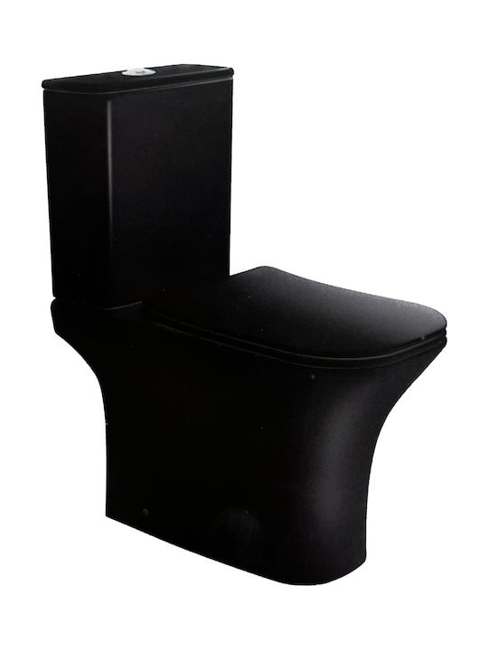 Λεκάνες επιδαπέδιες : Λεκανη Wc Set Sprint Black Matt Rimless
